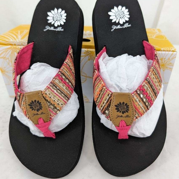 Yellow Box | Shoes | Yellow Box Oria Pink Flip Flops Sz9 | Poshmark